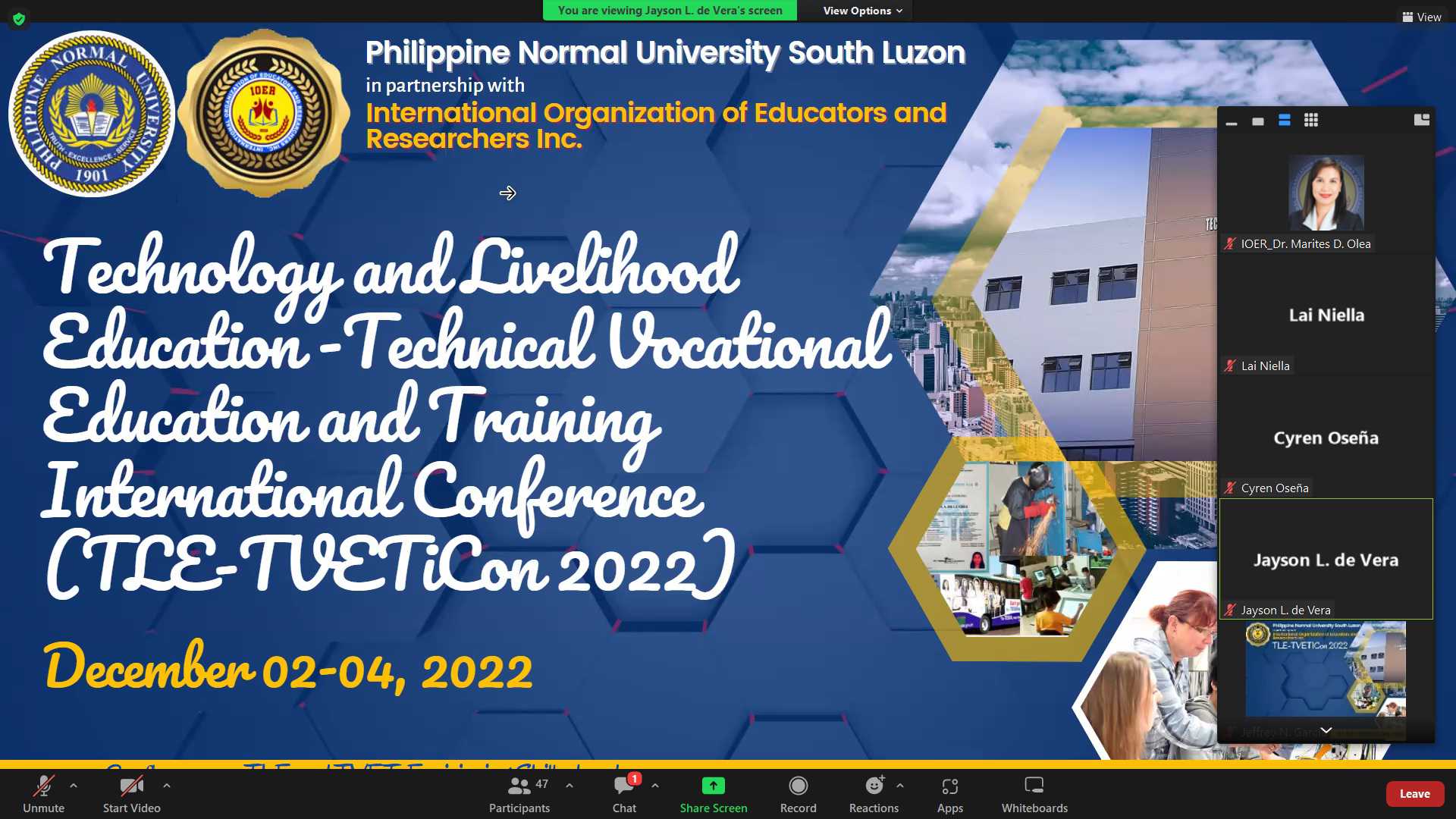 TLE-TVET International Conference 2022 – Gallery – International Organization of Educators and ...