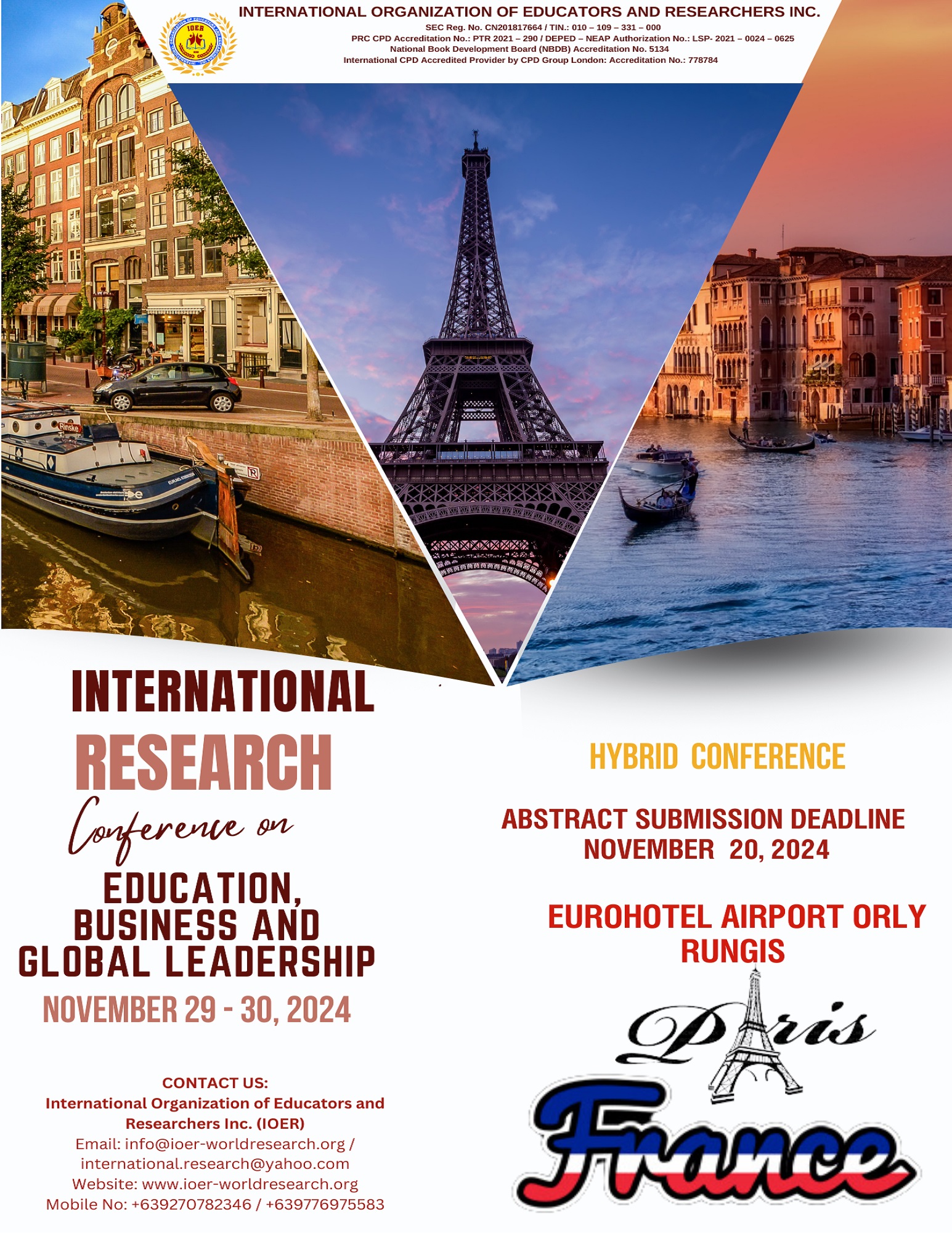 Call for Paper – International Organization of Educators and ...